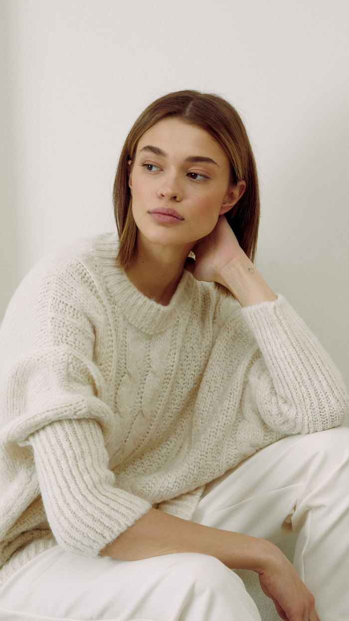 CHARLI - MADISON SWEATER - IVORY